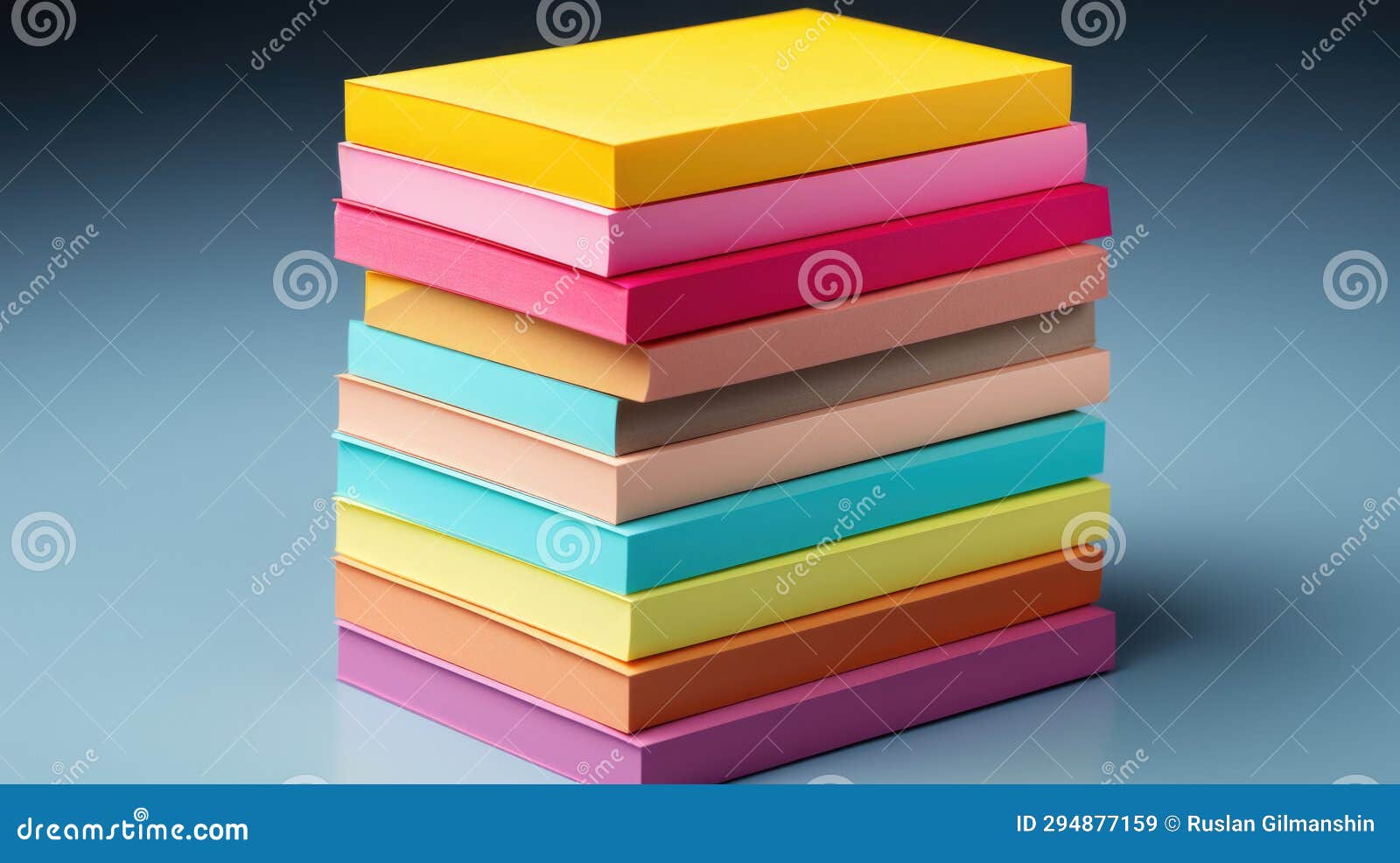 Stack of Colorful Sticky Notes Isolated on White Stock Illustration ...