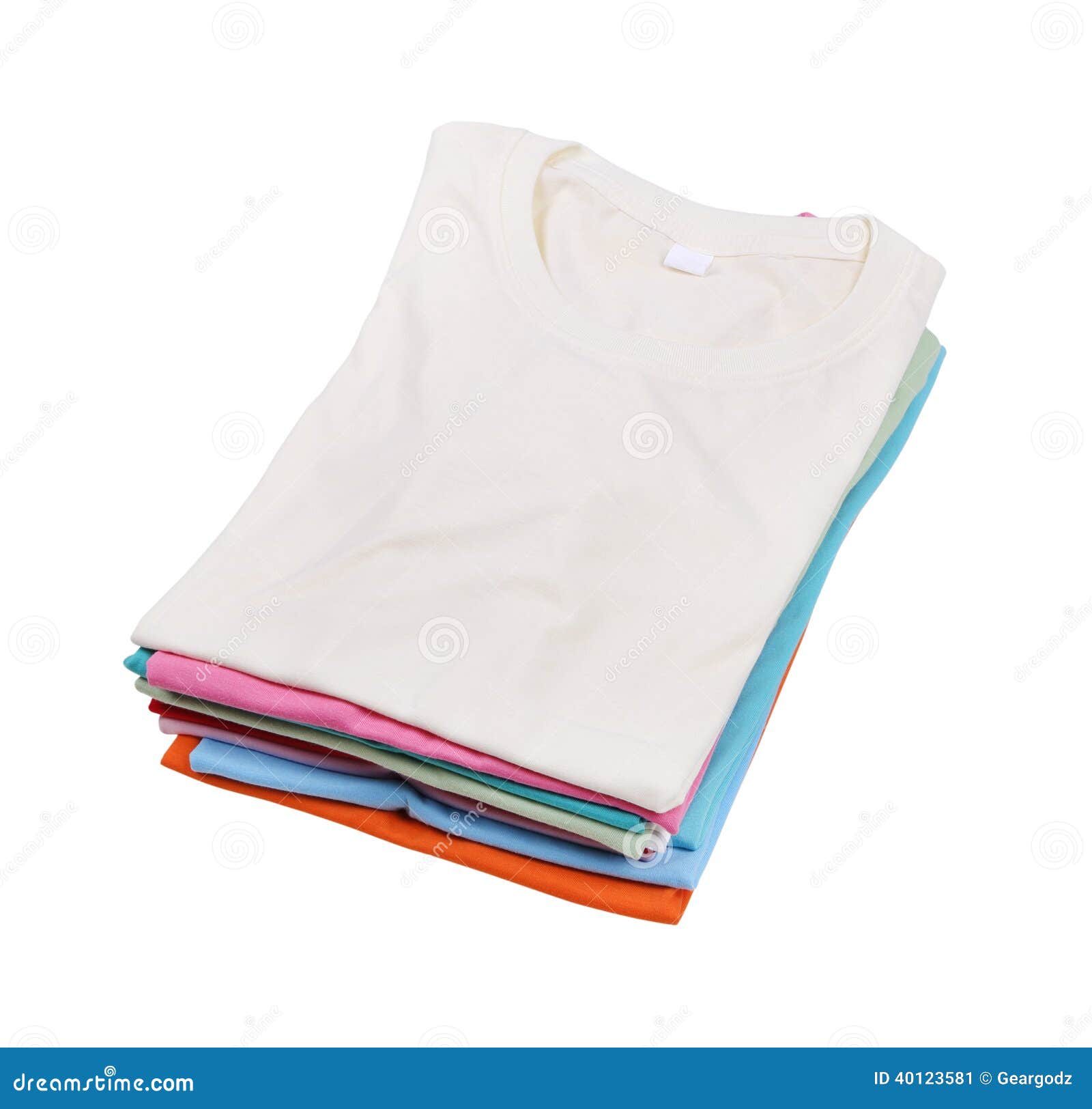 Stack of colorful t-shirt stock image. Image of neat - 40123581