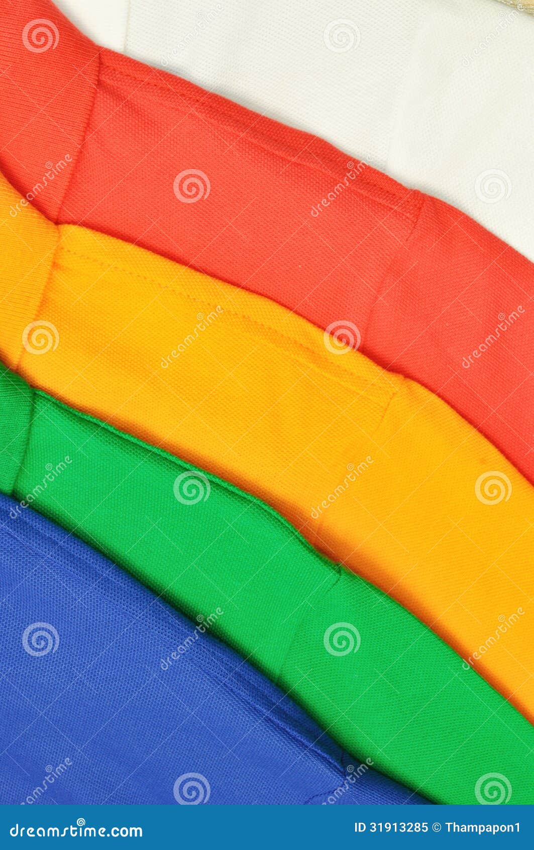 Stack of Colorful t-shirt stock image. Image of front - 31913285