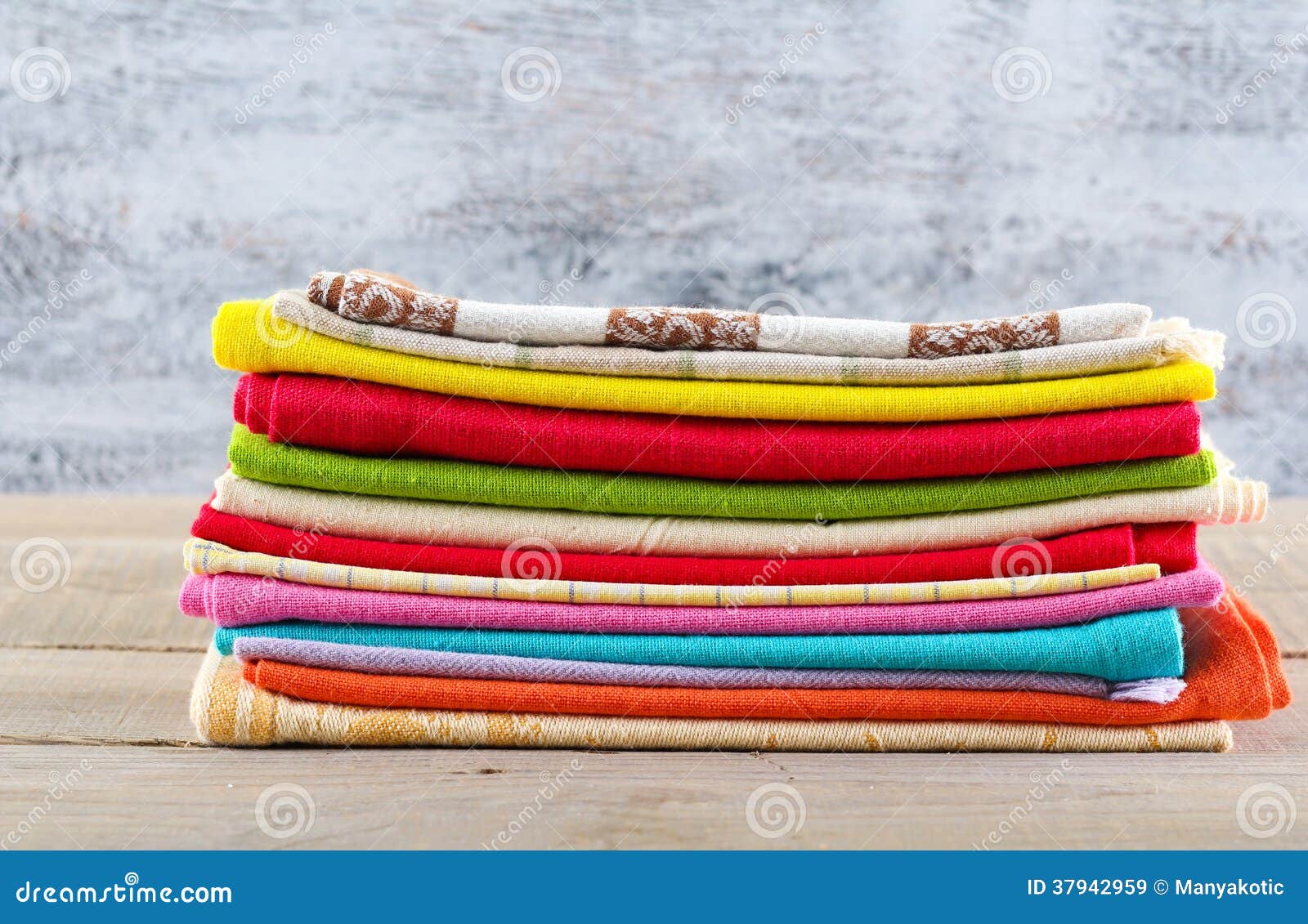 Stack of colorful textiles stock image. Image of three - 37942959