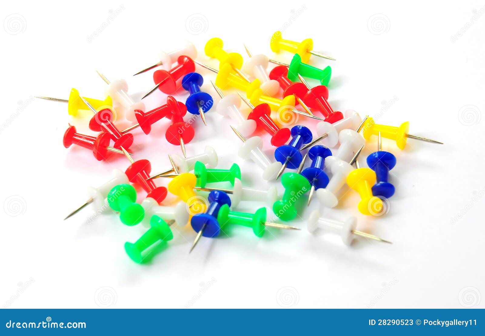 Stack of Colorful Thumbtacks Stock Image - Image of color, colorful ...
