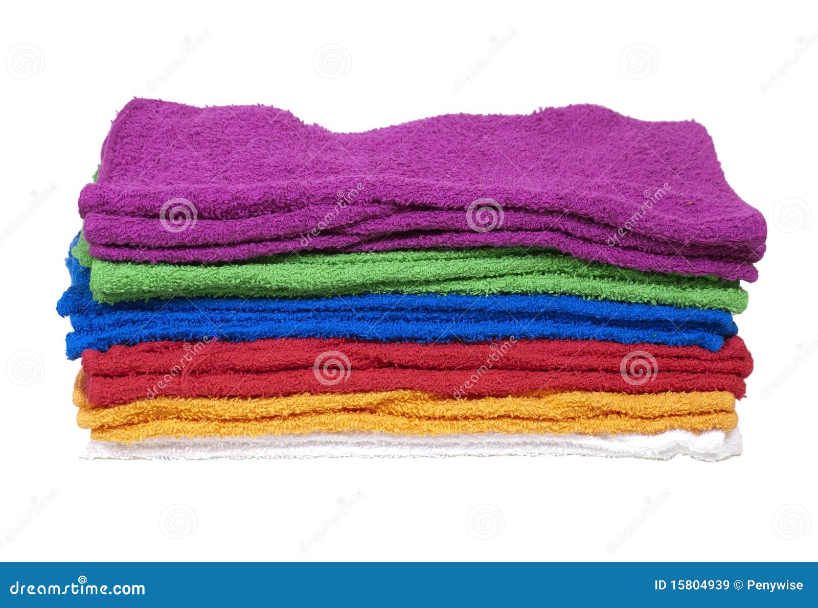 Stack of Colorful Towels stock image. Image of bath, absorbant - 15804939