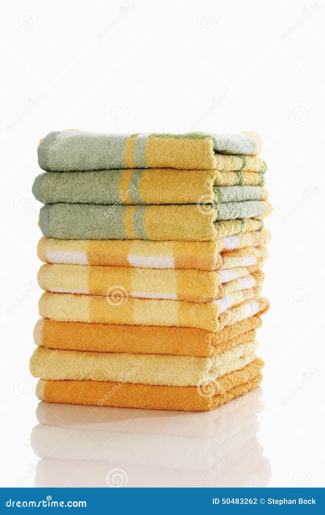 Stack of colorful towels stock photo. Image of soft, texture - 50483262