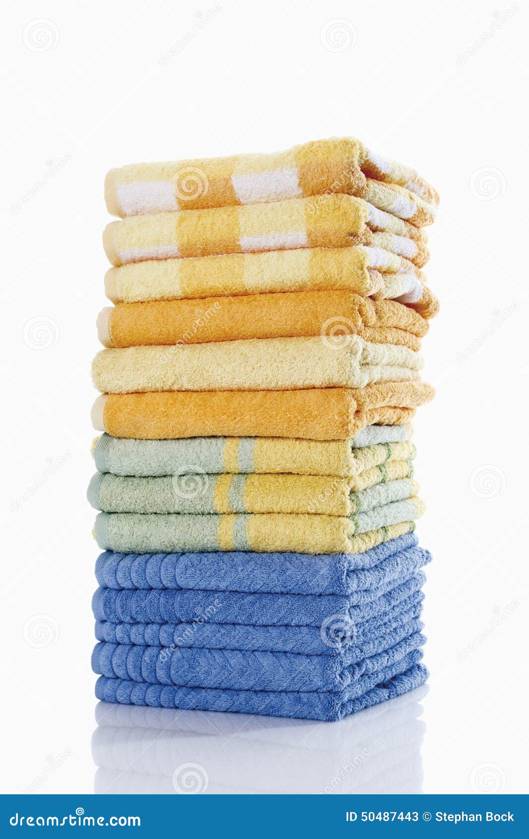 Stack of colorful towels stock image. Image of colorful - 50487443