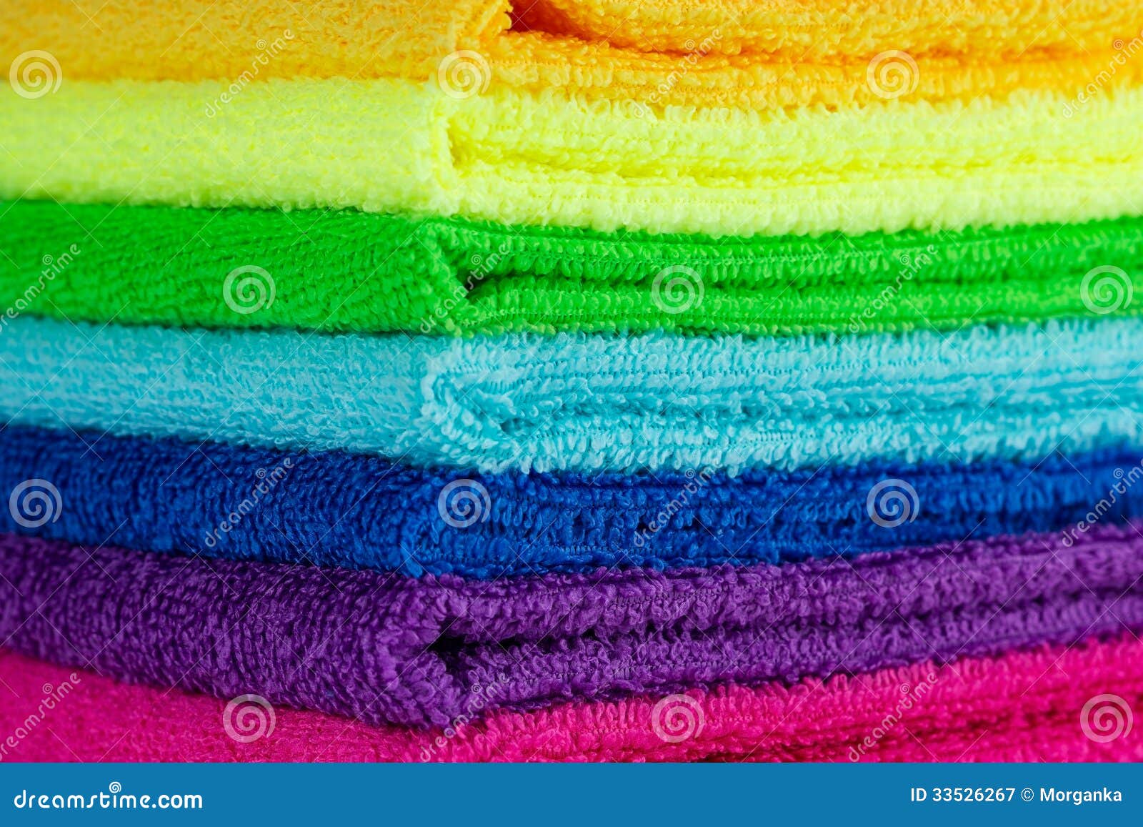 Stack of colorful towels stock image. Image of bathroom - 33526267
