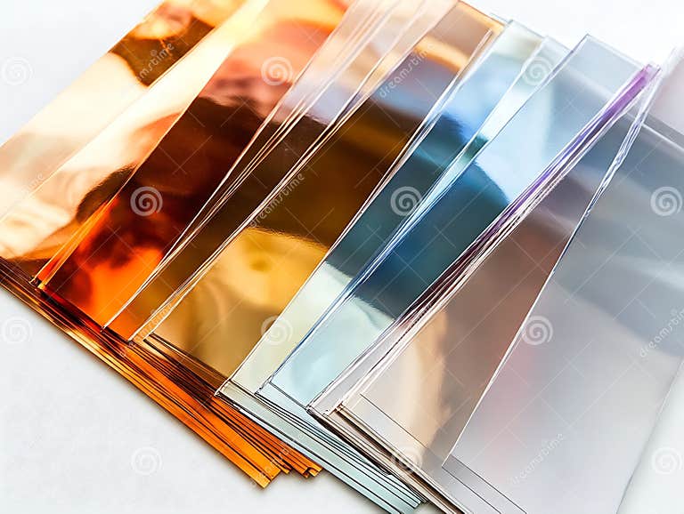 Stack of Colorful Transparent Sheets, Various Shades and Textures Stock ...