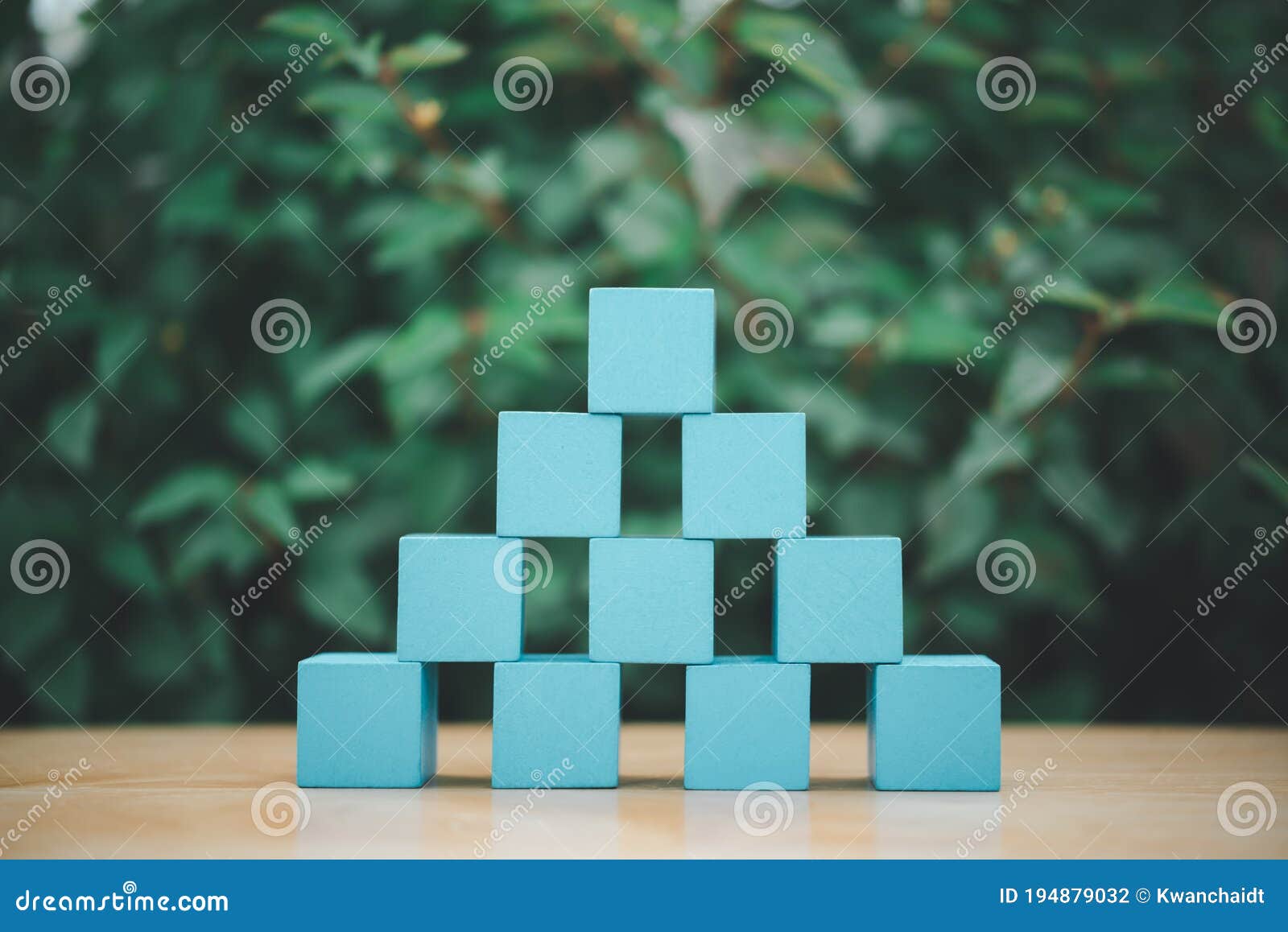 Stack of Colorful Wood Cube Building Blocks Stock Photo - Image of ...