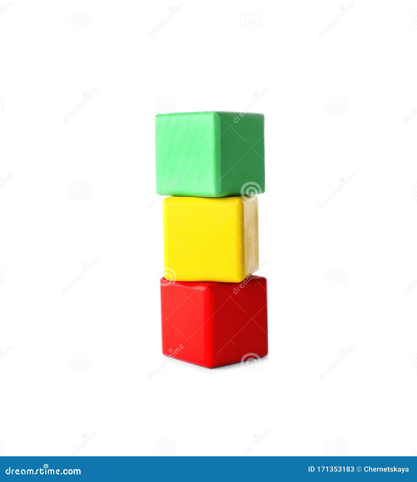 Stack of Colorful Wooden Cubes Isolated Stock Image - Image of cubes ...
