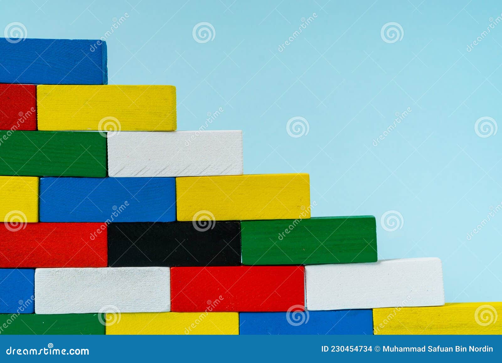 Stack of Colorful Wooden Cuboid Shape Perfect for Background Stock ...