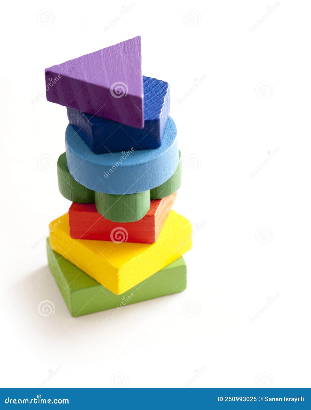 Stack of Colorful Wooden Toy Blocks Stock Image - Image of children ...