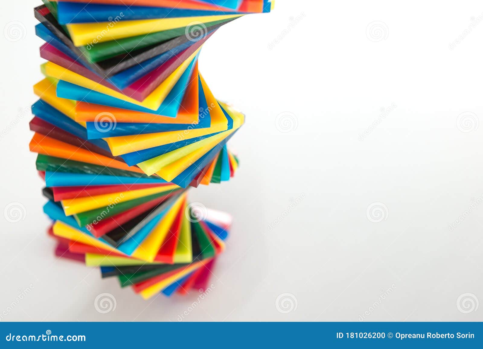 Stack of Coloured Cast Acrylic Sheet Stock Photo - Image of organic ...