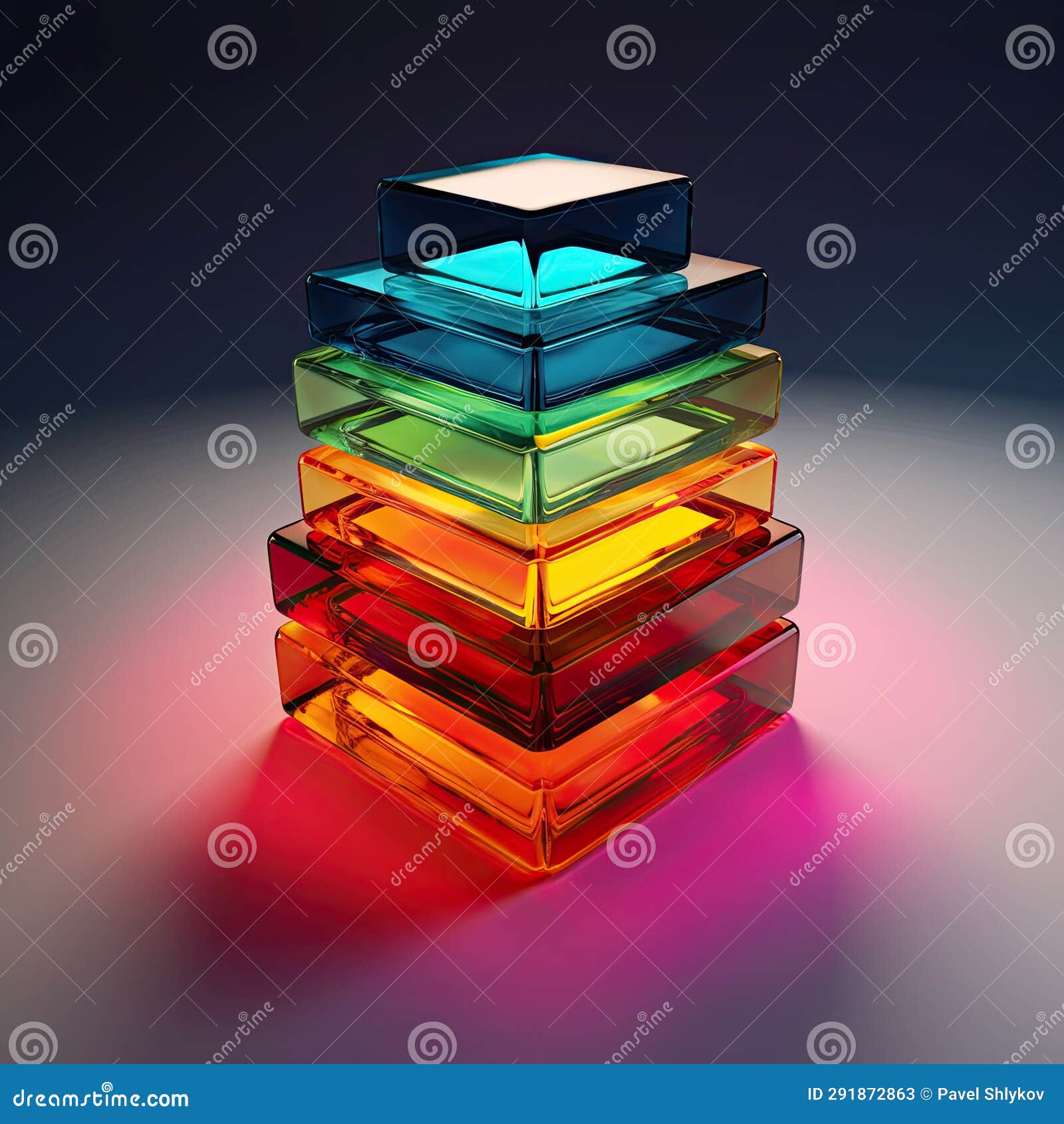 Stack of Colourful Acrylic Glass Samples Stock Image - Image of glass ...
