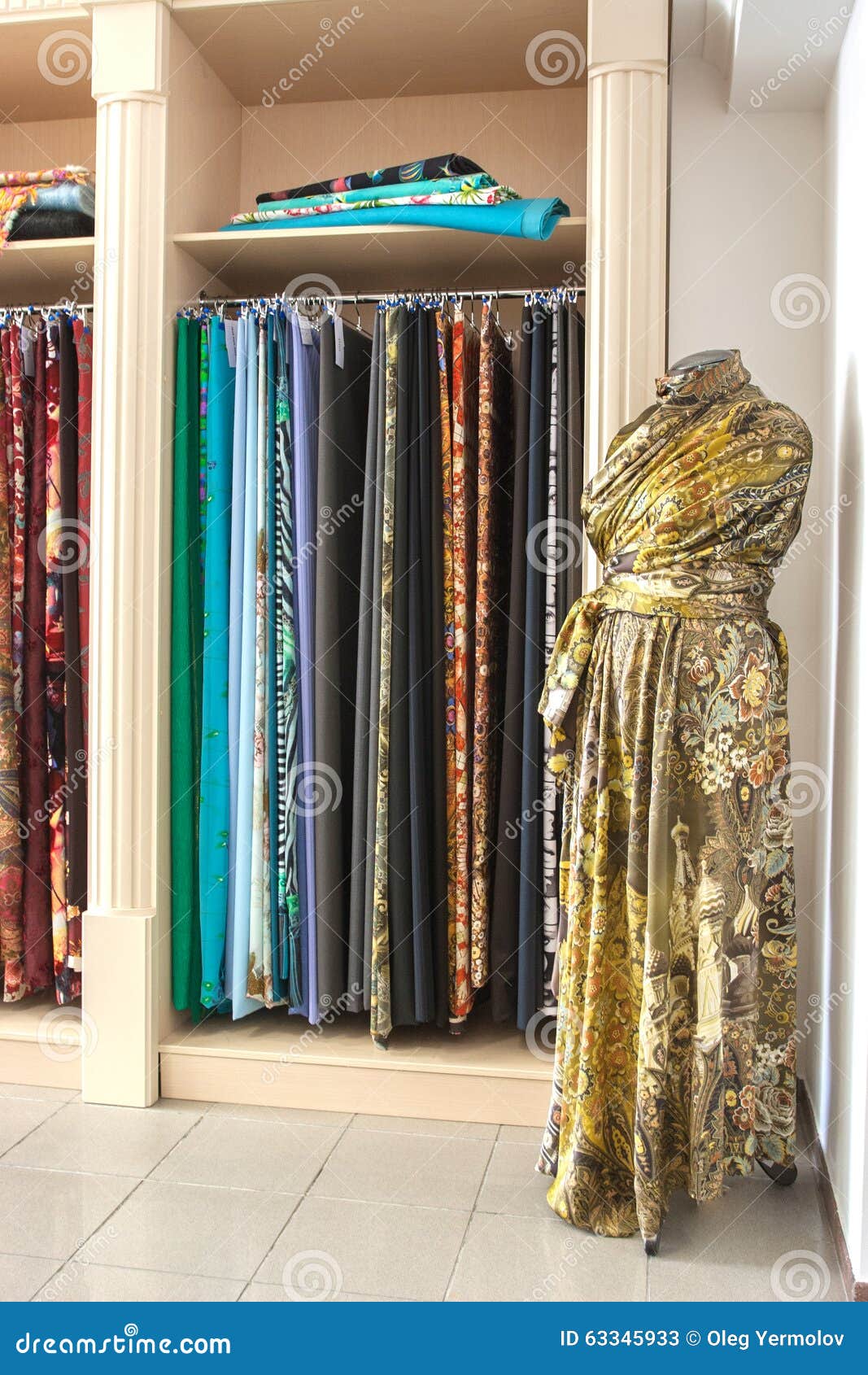 Stack of Colourful Folded Fabric Stock Image - Image of neat, craft ...