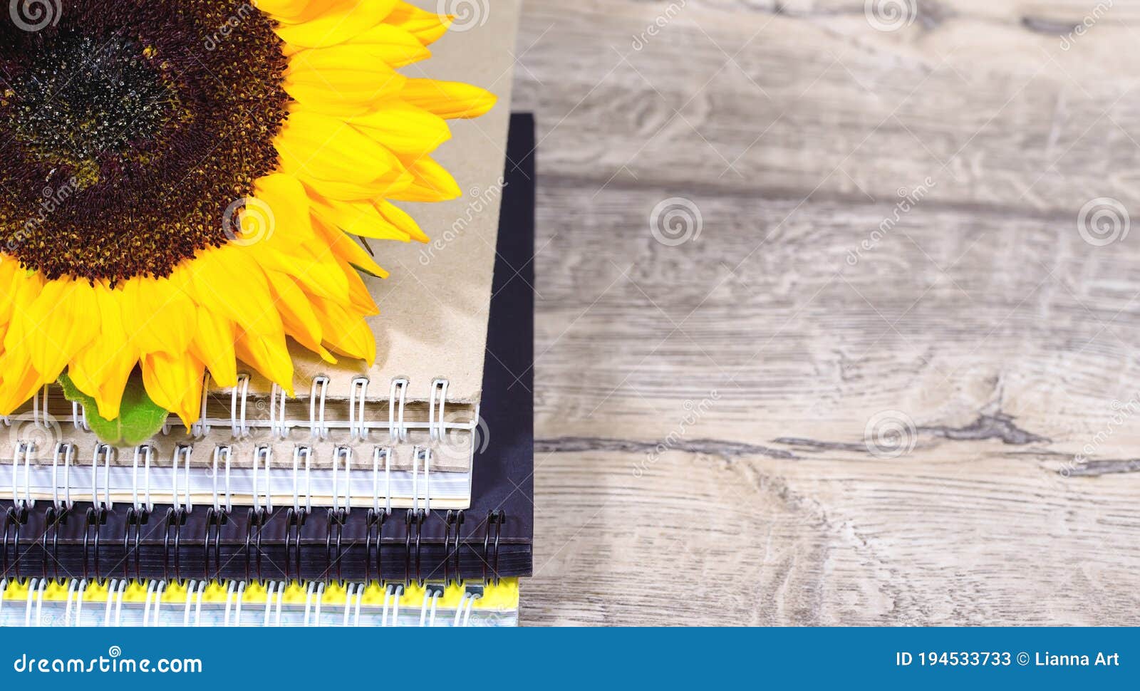 Stack of Colourful Notebooks with Spiral Edge Stock Image - Image of ...