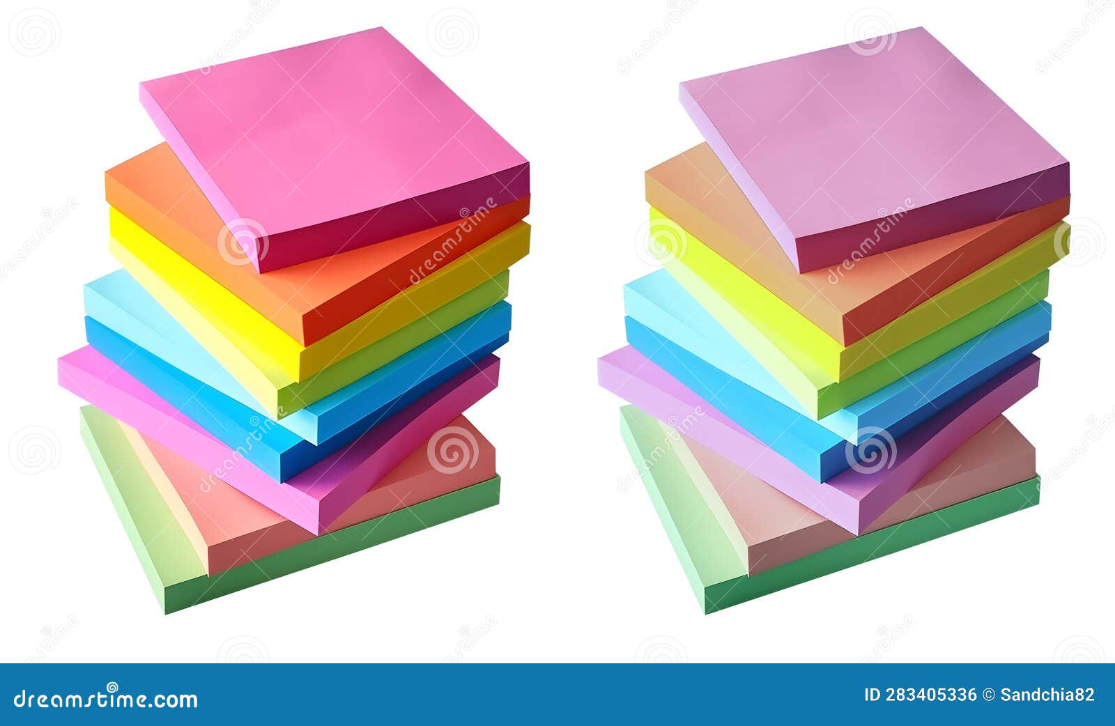 Stack of Colourful of Sticky Post-it Note Paper . Many Assorted ...