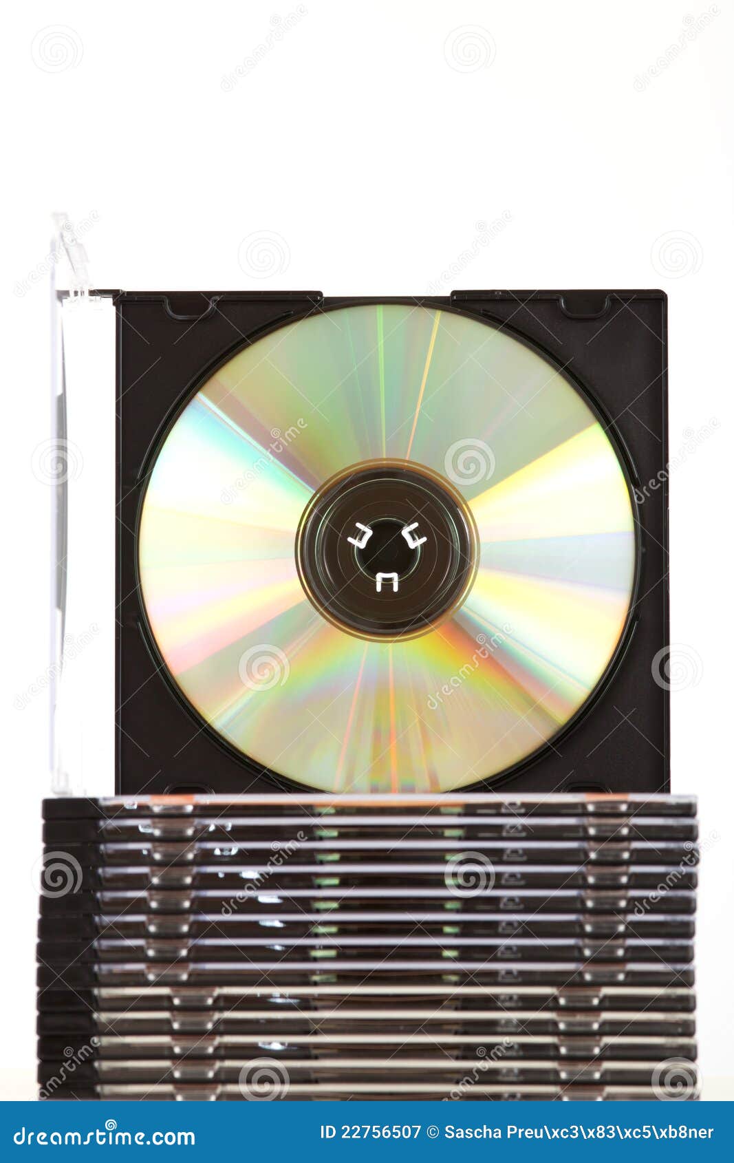 Stack of compact discs stock image. Image of optical - 22756507