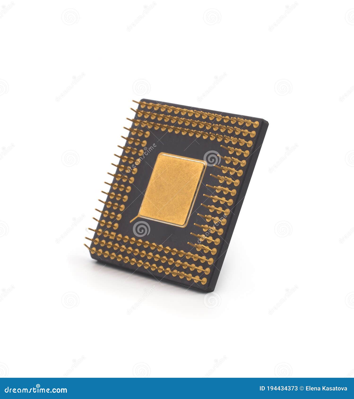 Stack of Computer CPU Processor Microchips Cut Out on White Background ...