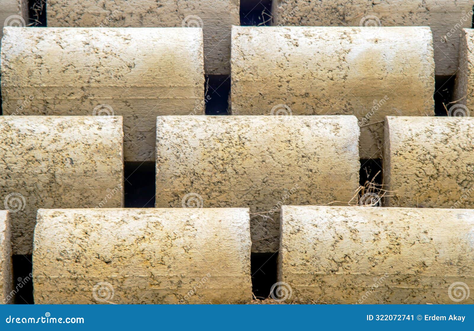 Stack of Concrete Blocks in a Construction Site Stock Image - Image of ...
