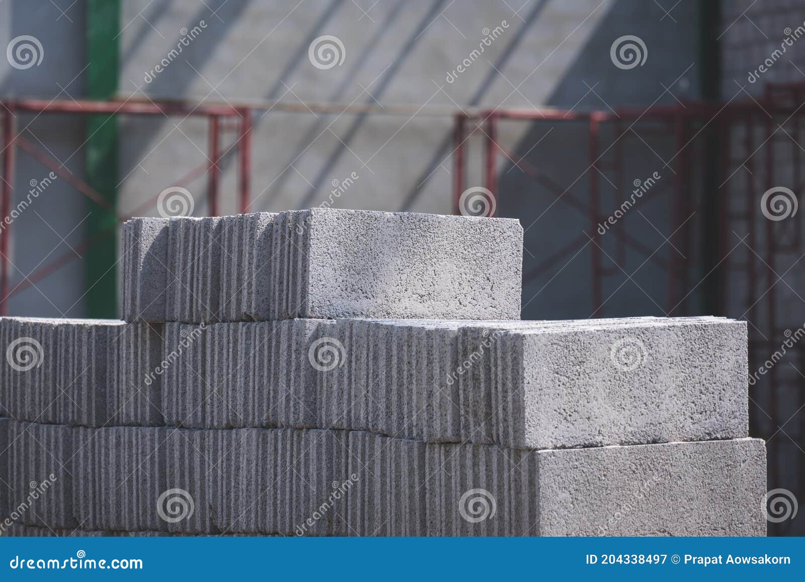 Stack of Concrete Blocks Inside of Construction Site Stock Image ...