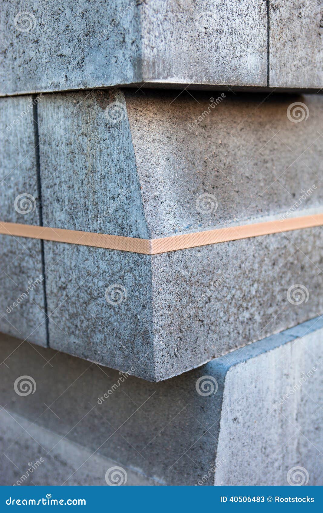 Stack of concrete blocks stock image. Image of gray, material - 40506483
