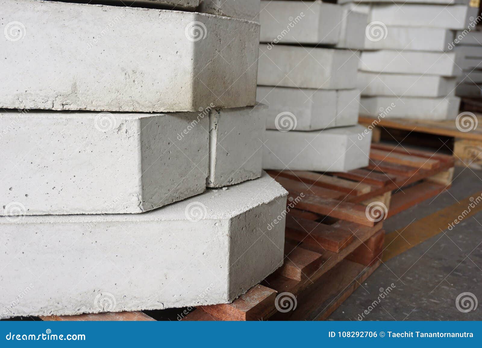 Stack of concrete blocks stock photo. Image of hollow - 108292706