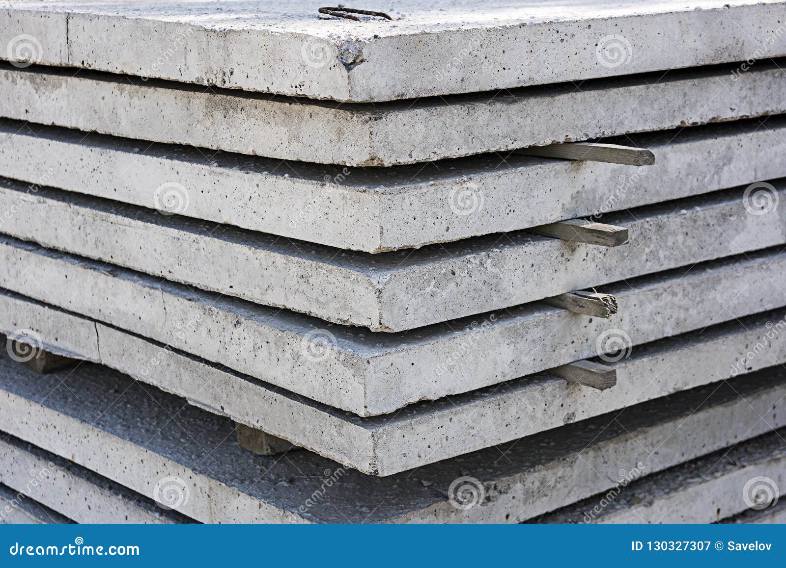 Stack of Concrete Building Blocks Stock Image - Image of background ...