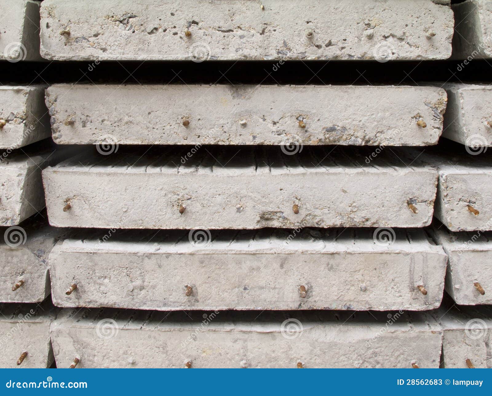 Stack Of Concrete Paving Slabs Tiles Ready For Laying Pavement. Royalty ...
