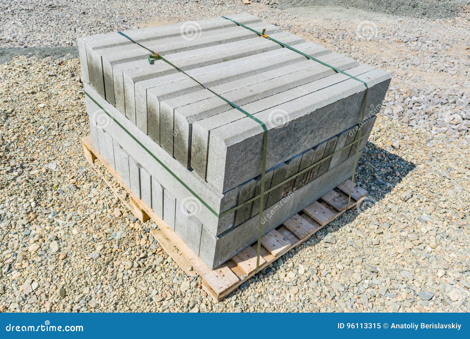 Stack of Concrete Curbstone Close Up Stock Image - Image of floor ...