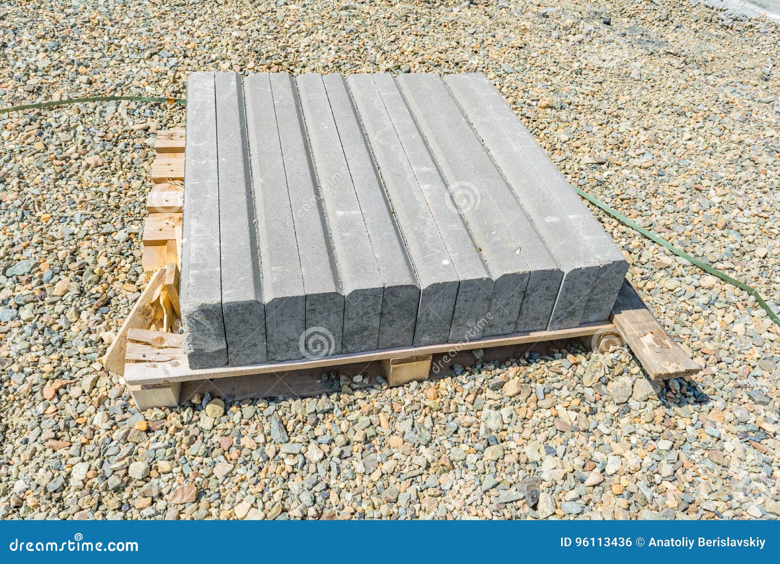 Stack of Concrete Curbstone Close Up Stock Photo - Image of gray ...