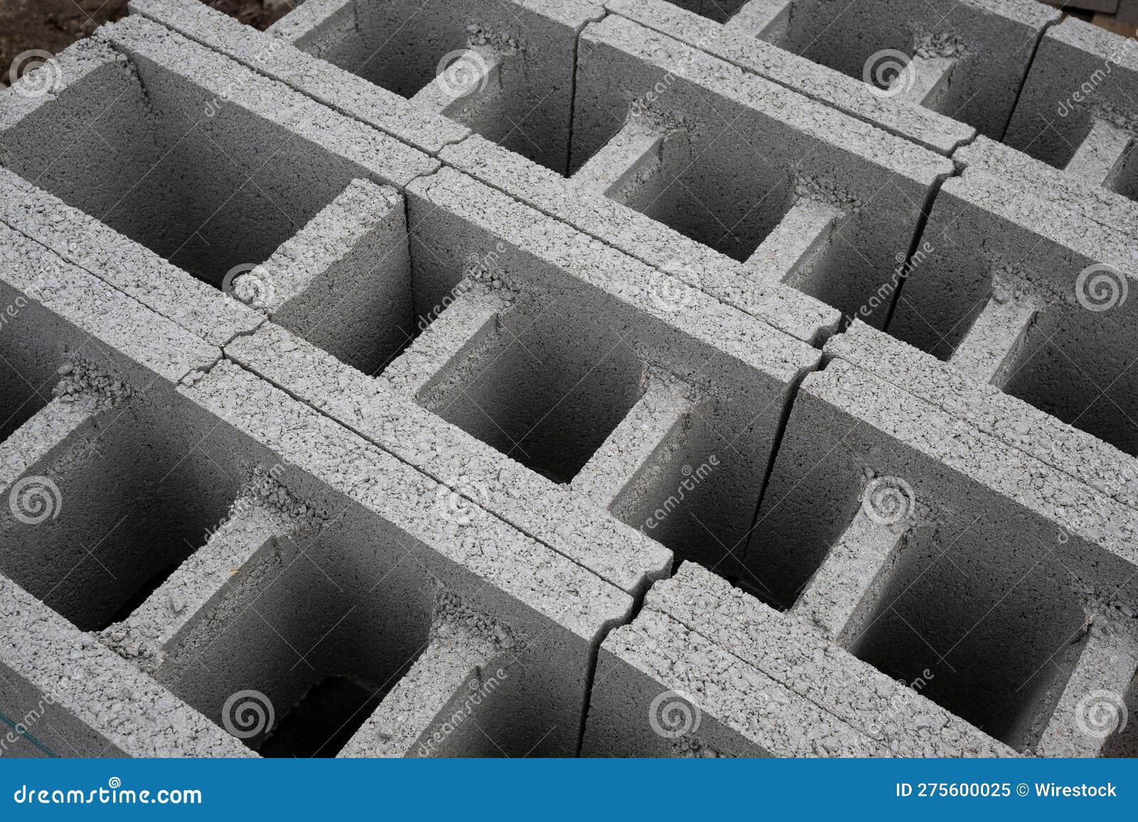 Stack of Concrete Masonry Blocks Stock Image - Image of stack ...