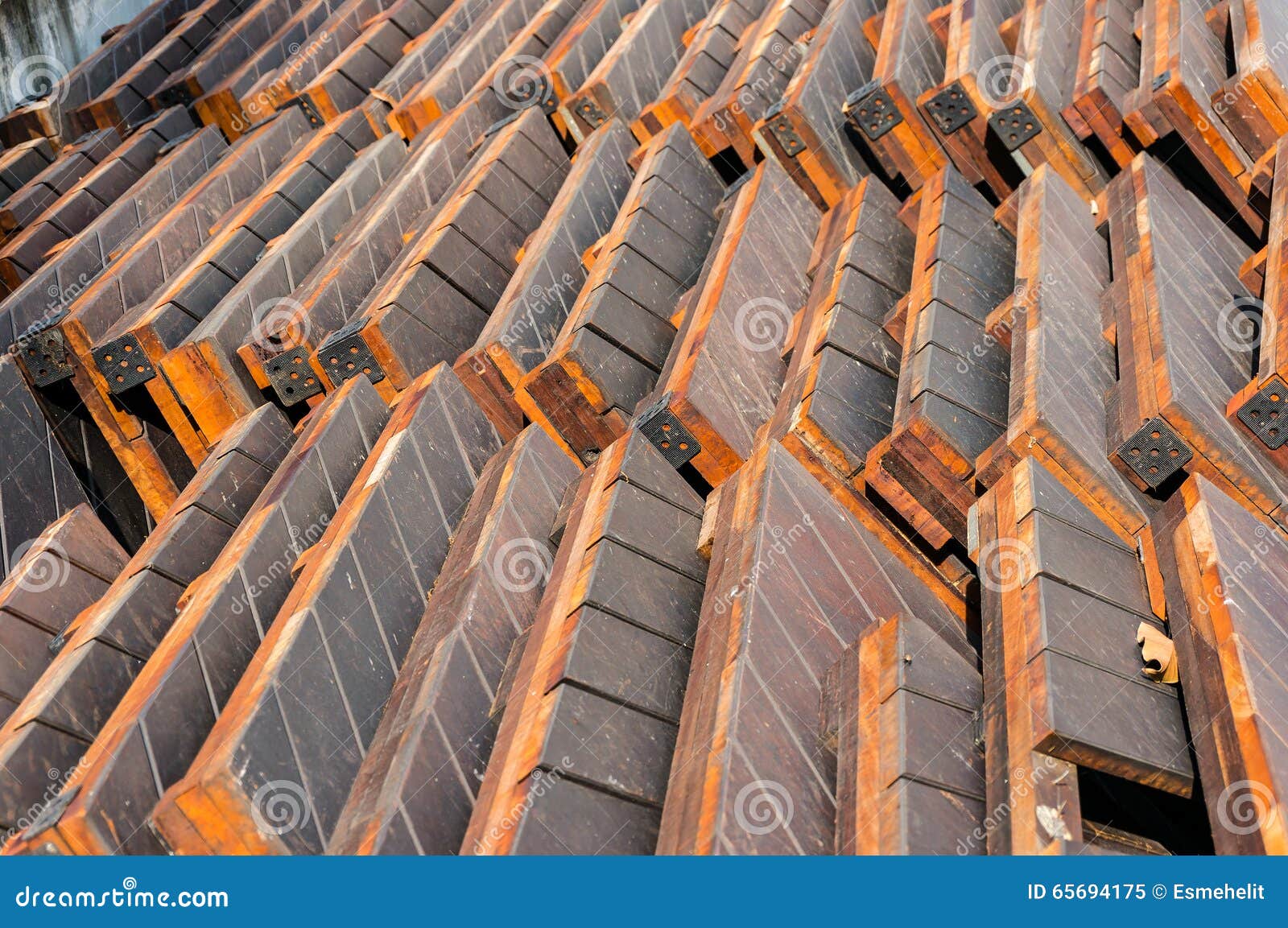 Stack of Construction Materials - Wooden Boards, Planks Stock Image ...