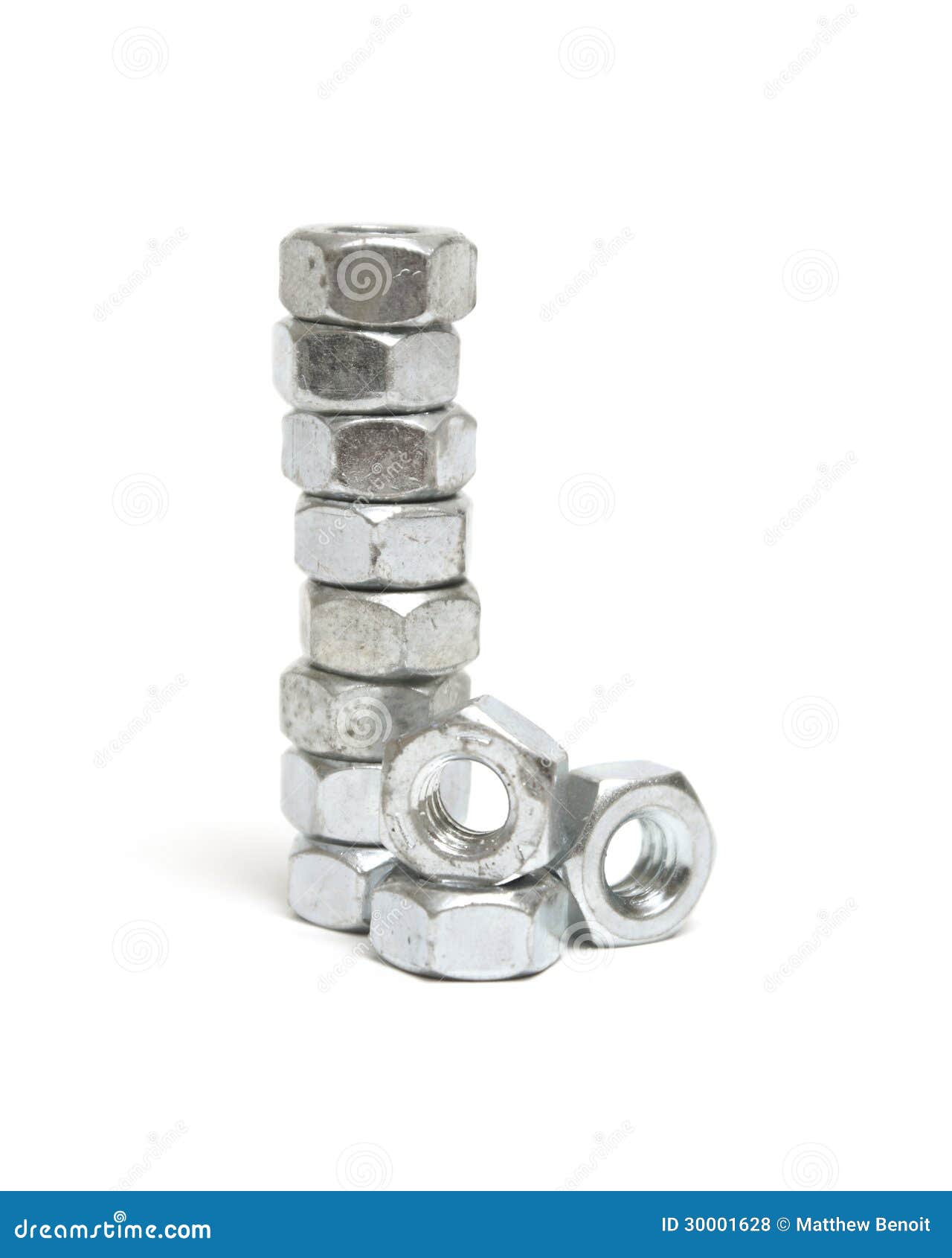 Stack of Nuts stock photo. Image of material, mechanical - 30001628