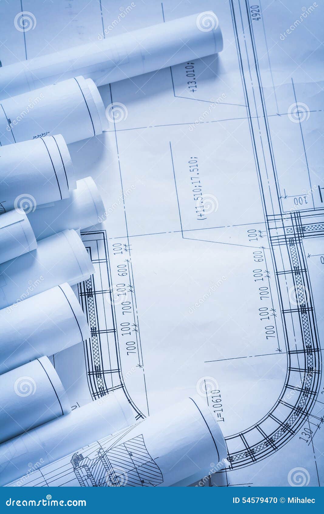 Stack of Construction Sketches Architecture and Stock Photo - Image of ...
