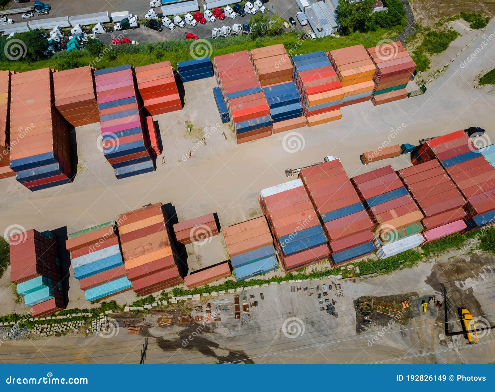 Stack Of Cargo Containers At The Docks Royalty-Free Stock Photo ...