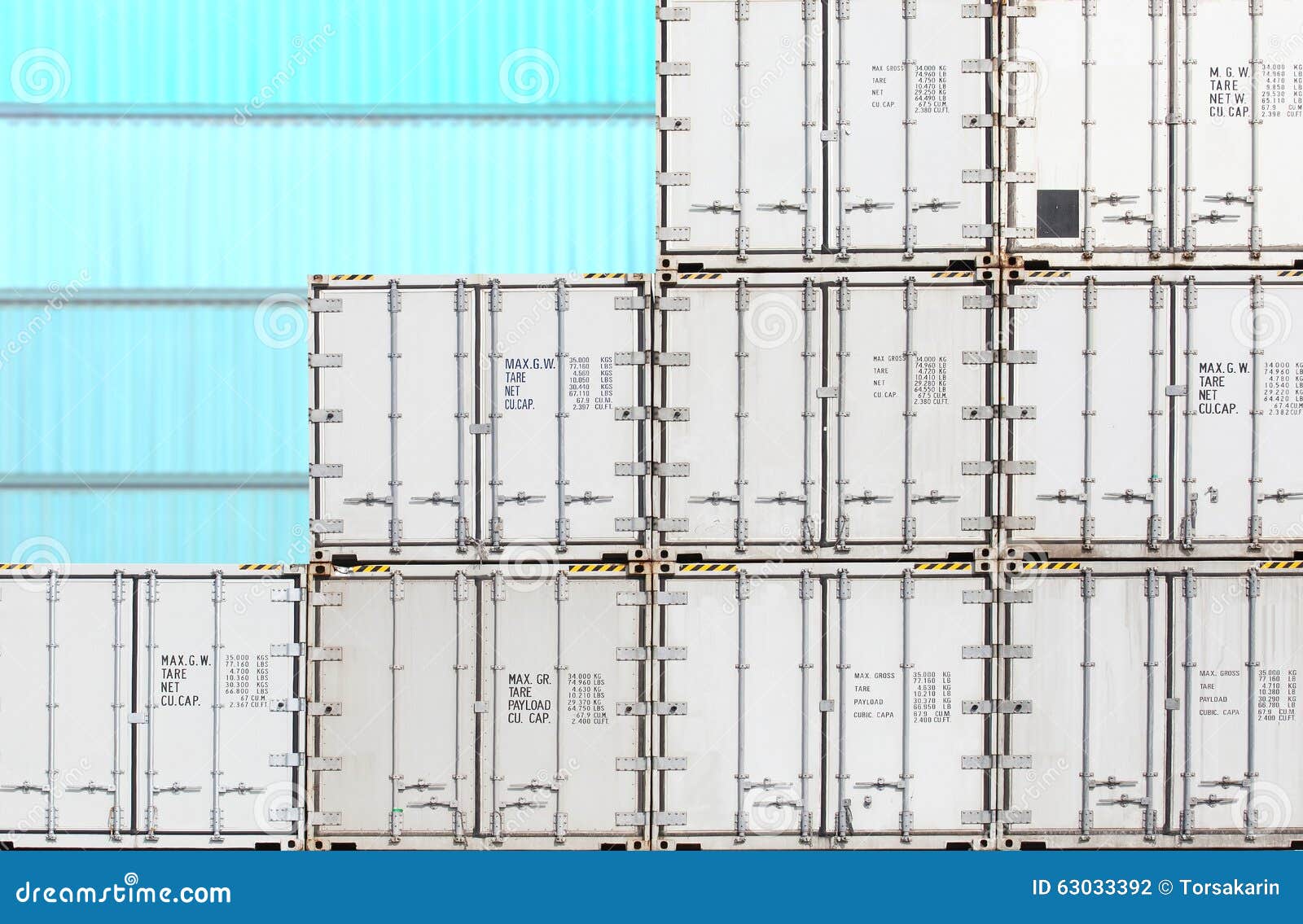 Stack of Container Shipping at Dockyard Stock Photo - Image of business ...