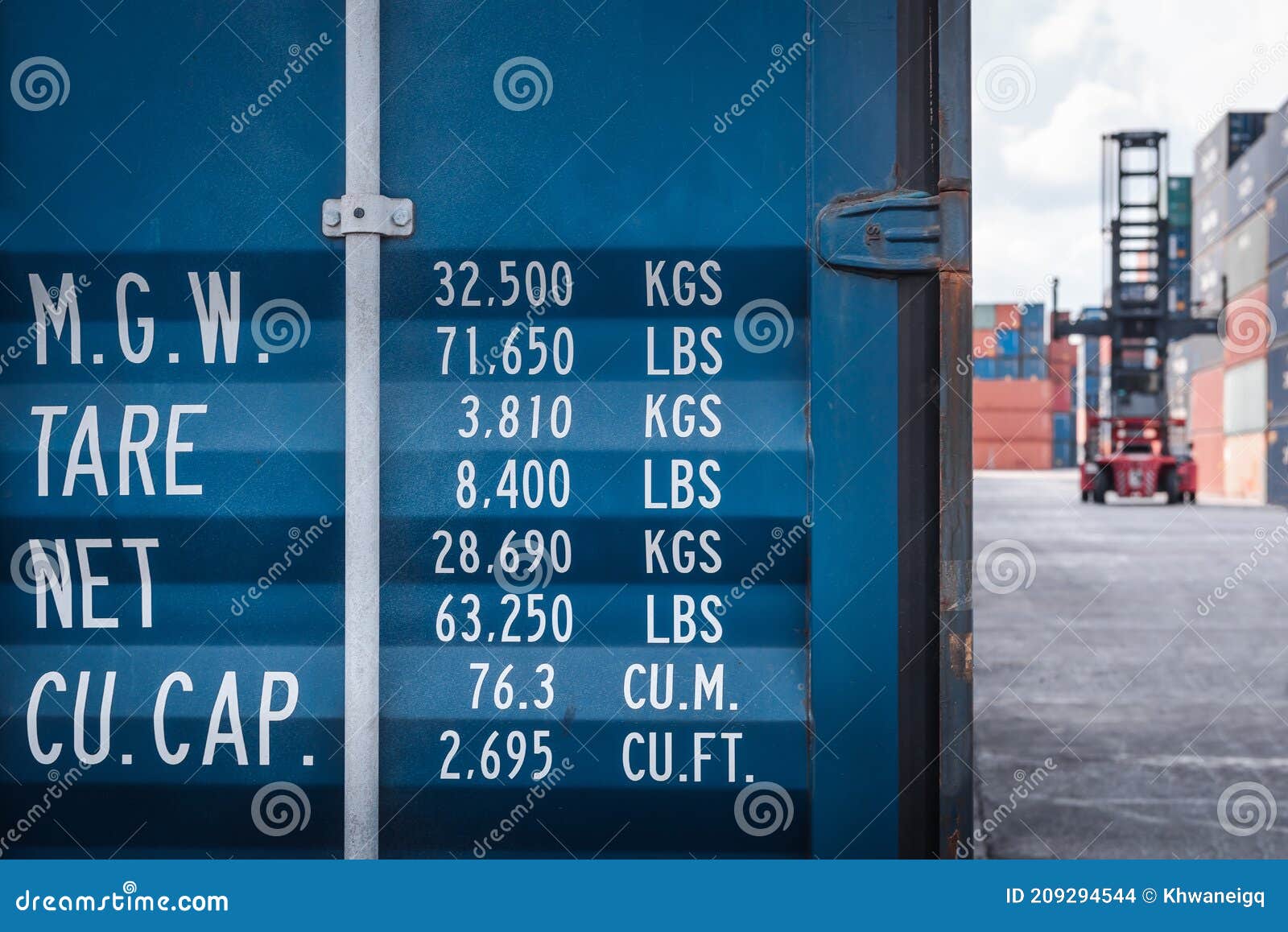 Stack Of Containers Cargo Ship Import-Export In Harbor Port, Cargo ...