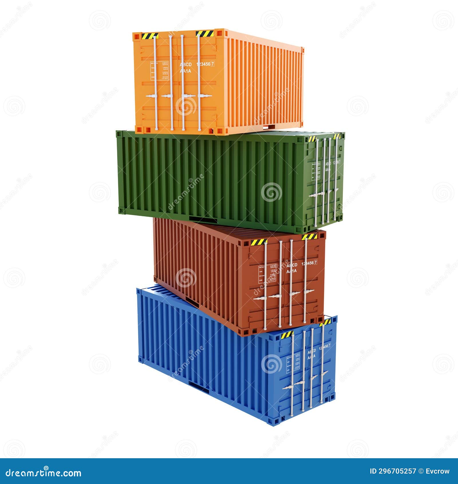 Stack of Containers Cargo Ship Import or Export Stock Image - Image of ...