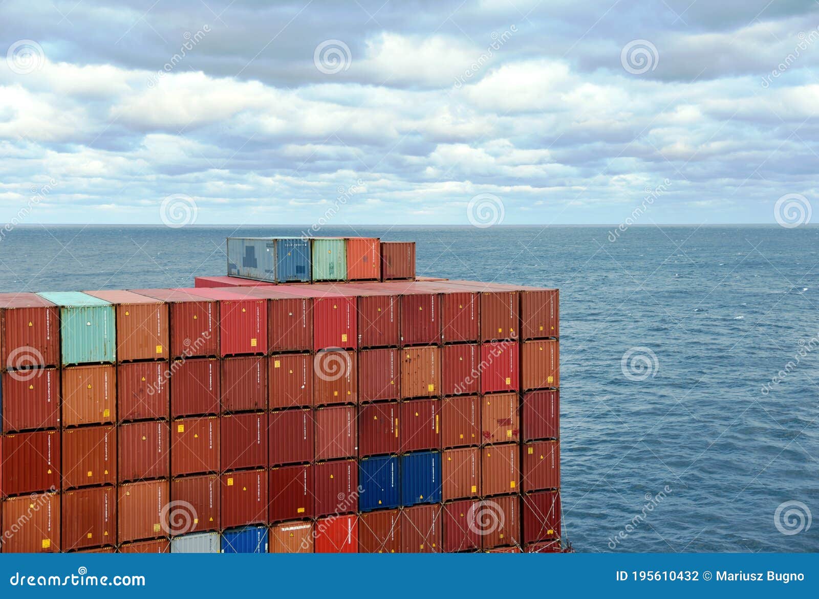 Stack Of Containers At A Port Royalty-Free Stock Photo | CartoonDealer ...
