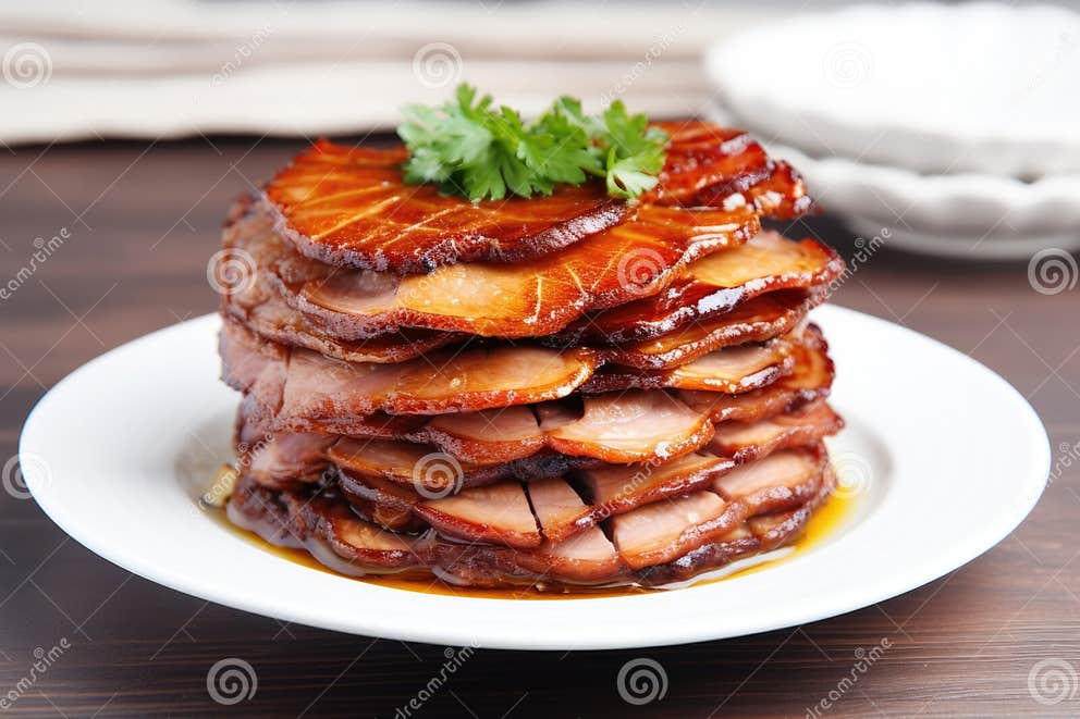 Stack of Cooked Duck on a Plate Stock Image - Image of appetizing ...