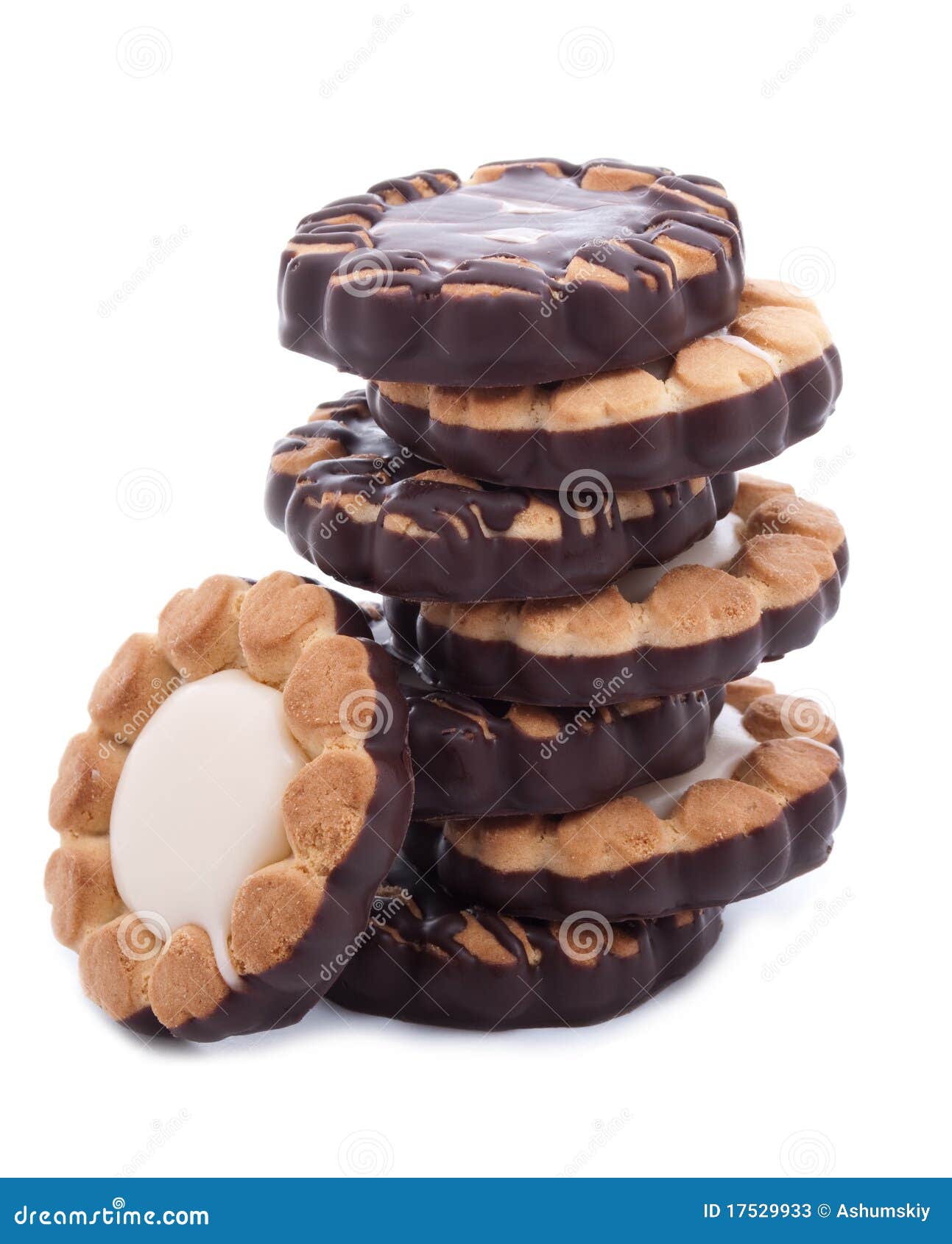 Stack of cookies stock image. Image of bakery, objects - 17529933