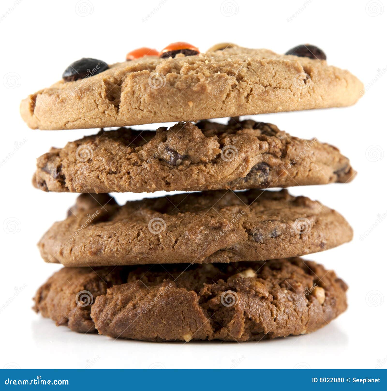 Stack of cookies stock photo. Image of hunger, nice, isolated - 8022080