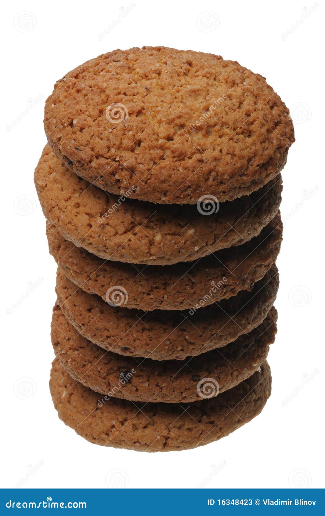 A Stack of Cookies, Isolated Stock Image - Image of goods, isolated ...