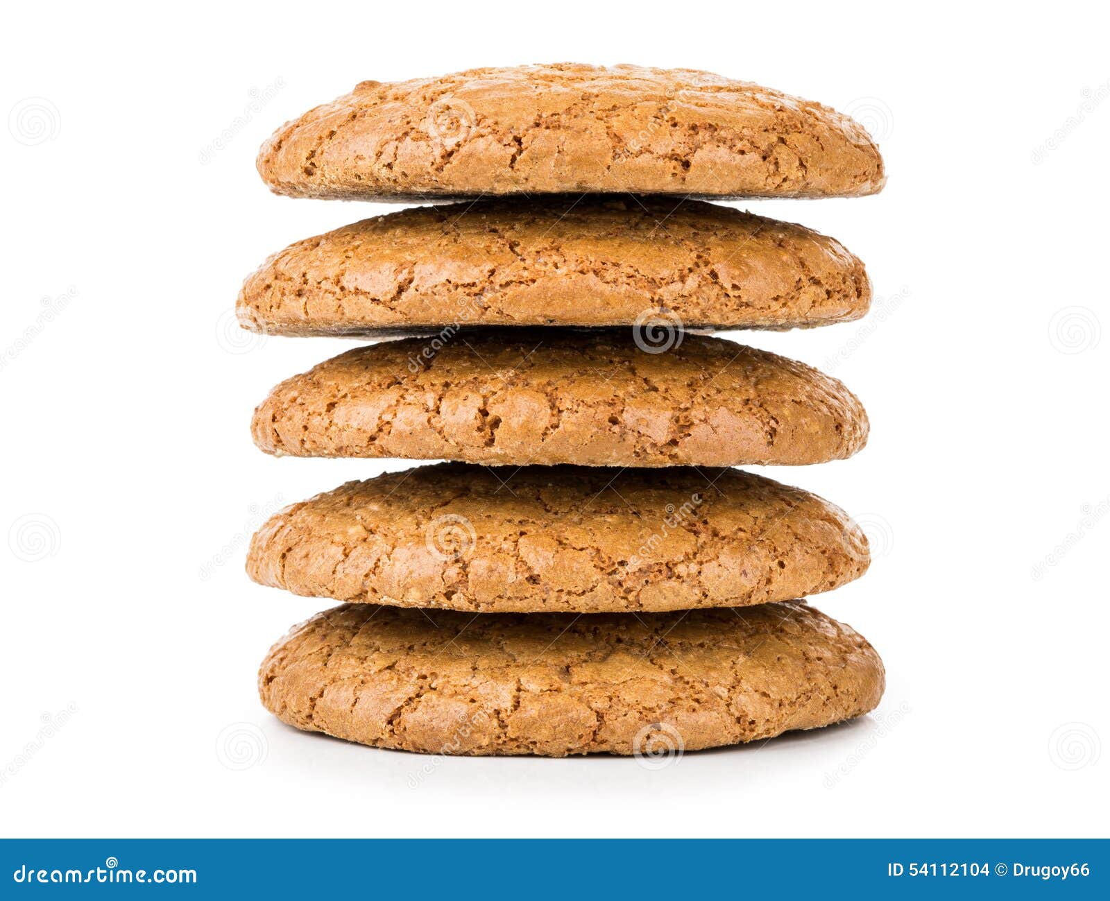 Stack of Cookies Isolated on White Stock Photo - Image of healthy ...