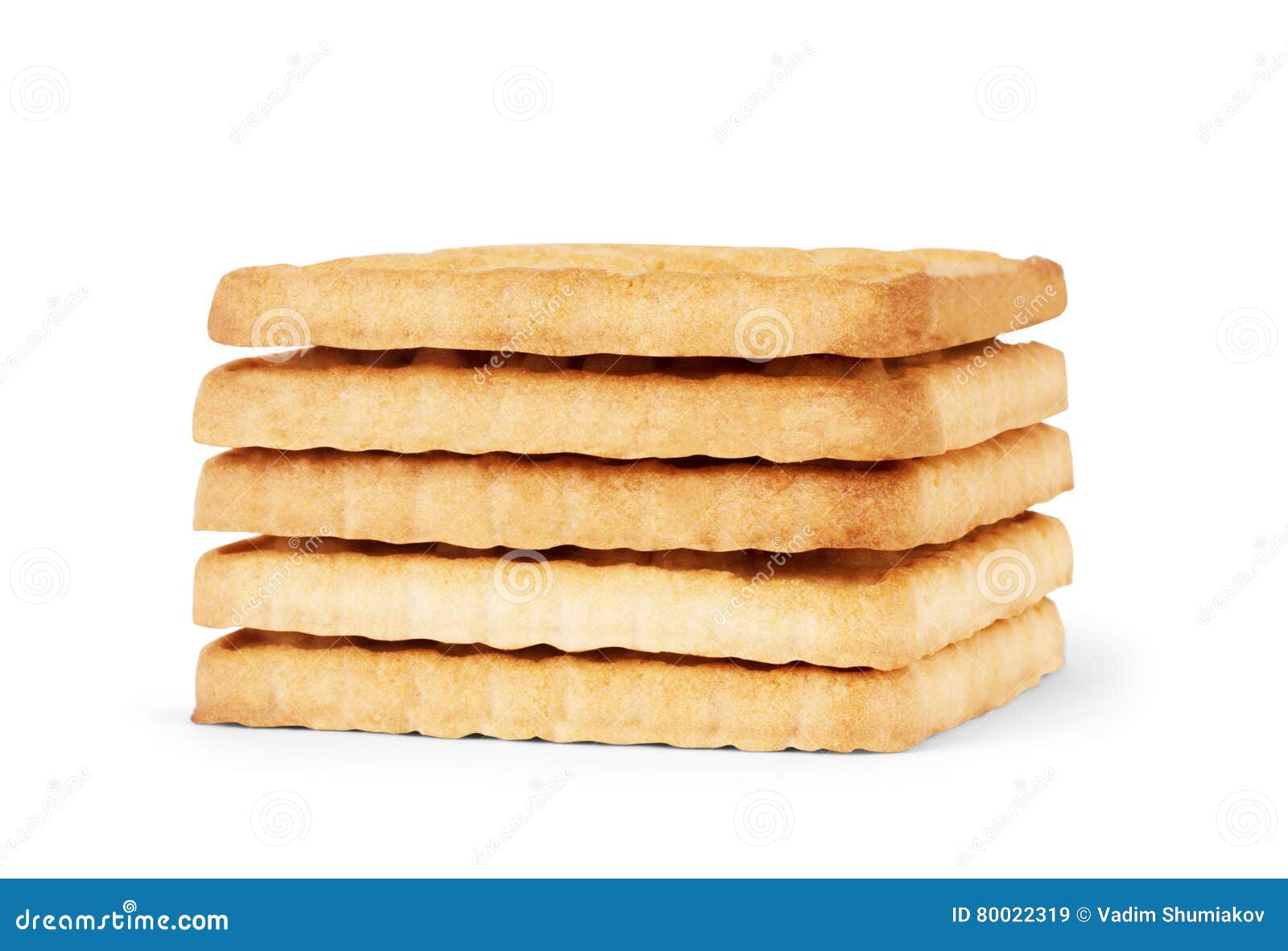 Stack of Cookies Isolated on White Background Stock Image - Image of ...