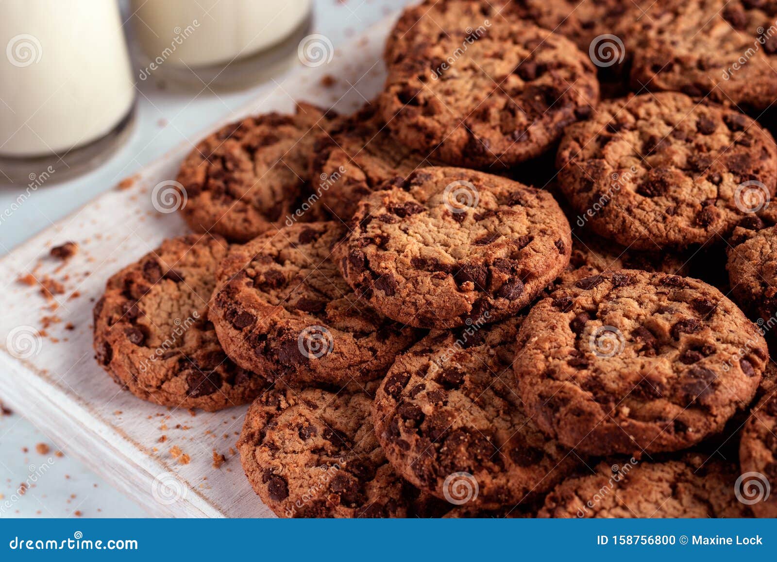 Stack of cookies stock photo. Image of cookiesnmilk - 158756800
