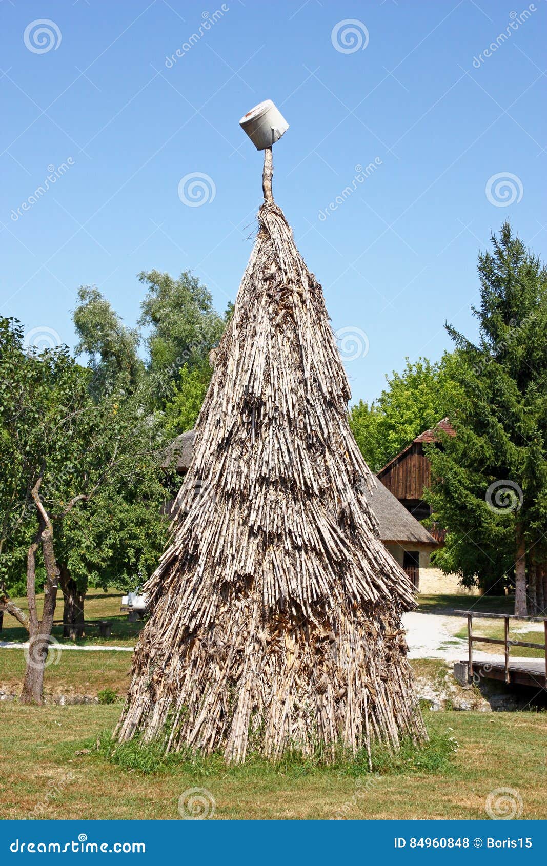 Stack of corn stalks stock photo. Image of dried, stack - 84960848