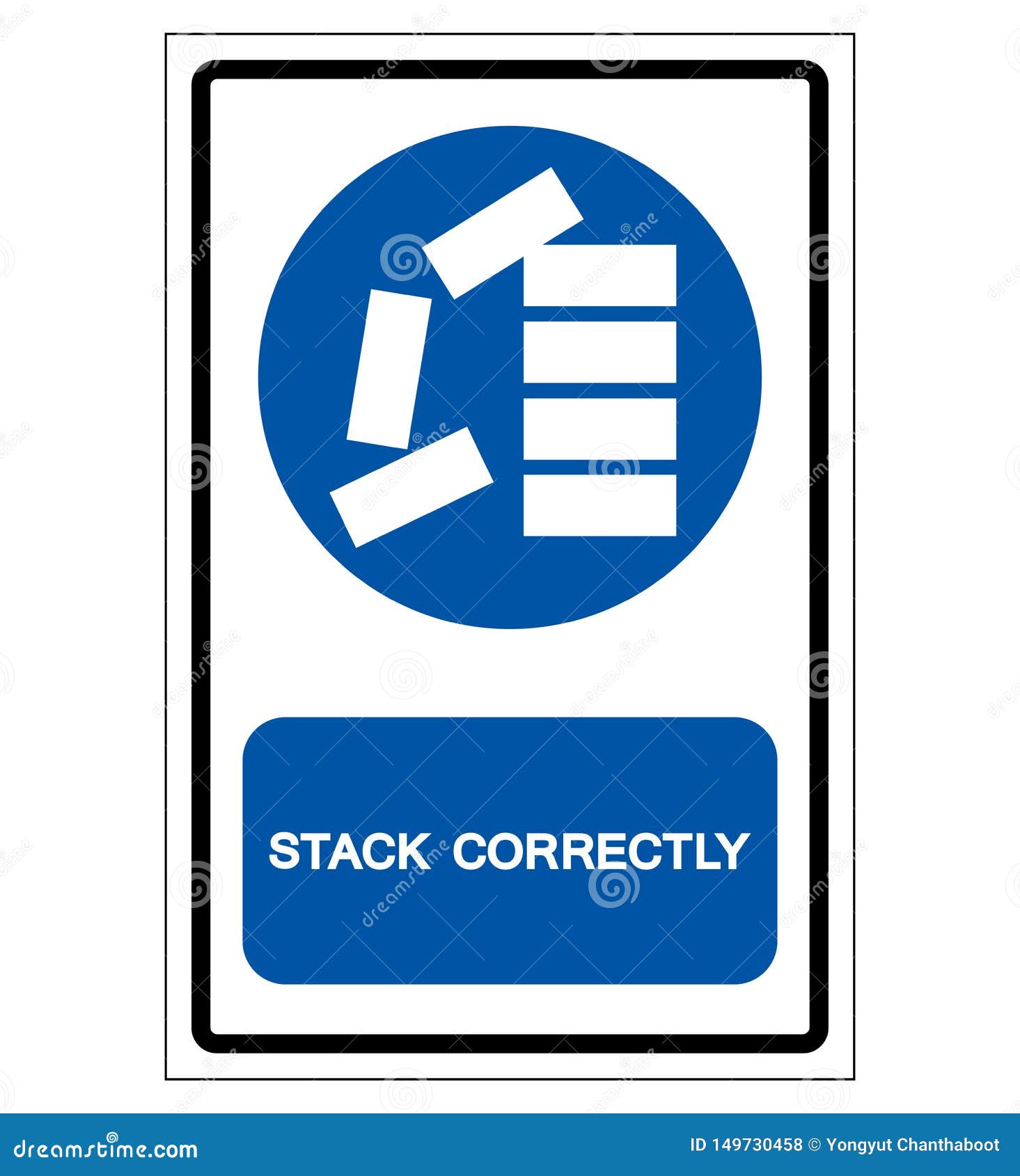 Stack Correctly Symbol Sign, Vector Illustration, Isolate on White ...