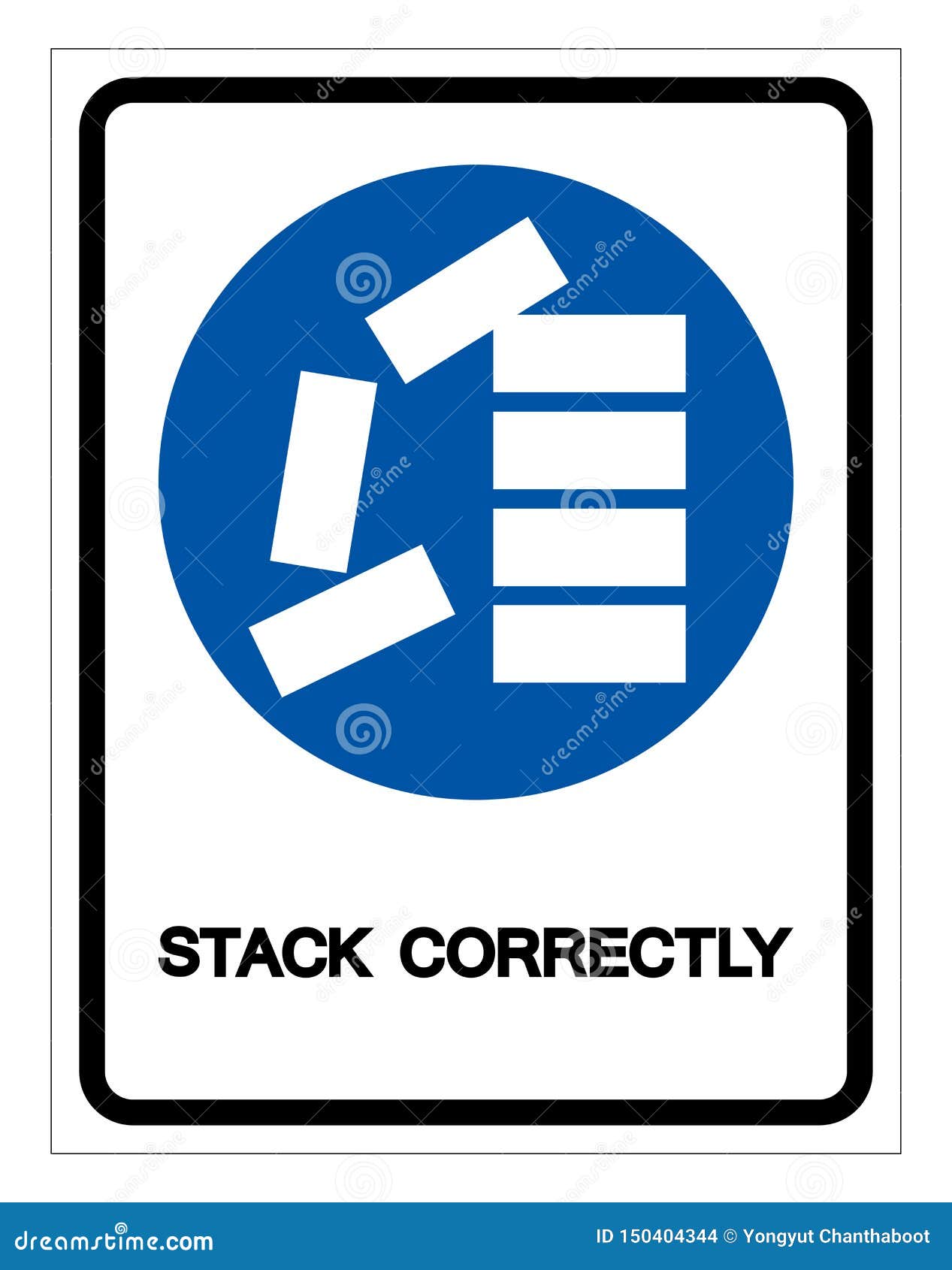 Stack Correctly Symbol Sign, Vector Illustration, Isolate on White ...