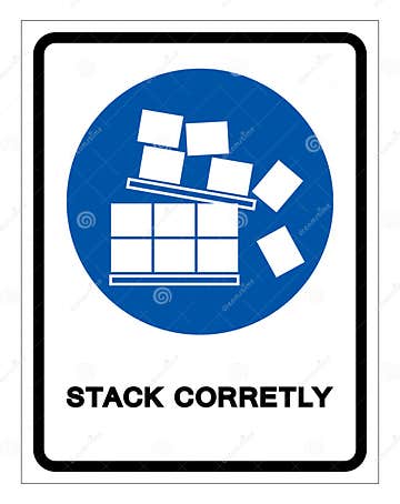 Stack Correctly Symbol Sign, Vector Illustration, Isolate on White ...