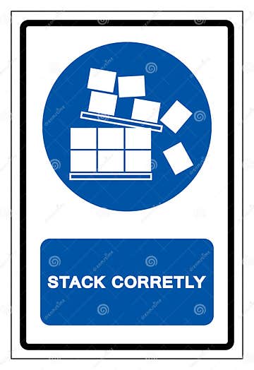 Stack Correctly Symbol Sign, Vector Illustration, Isolate on White ...